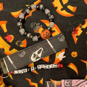 Halloween Spooky Grim Reaper Perler Keychain Accessories Bag - Etsy