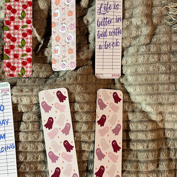 Halloween Bookmark Set – Fall Bookmarks, Cute Spooky Ghosts, Pumpkins ...