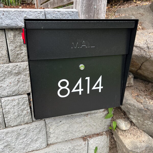 Modern Mailbox Numbers Address - Reflective Mailbox Street Address and ...
