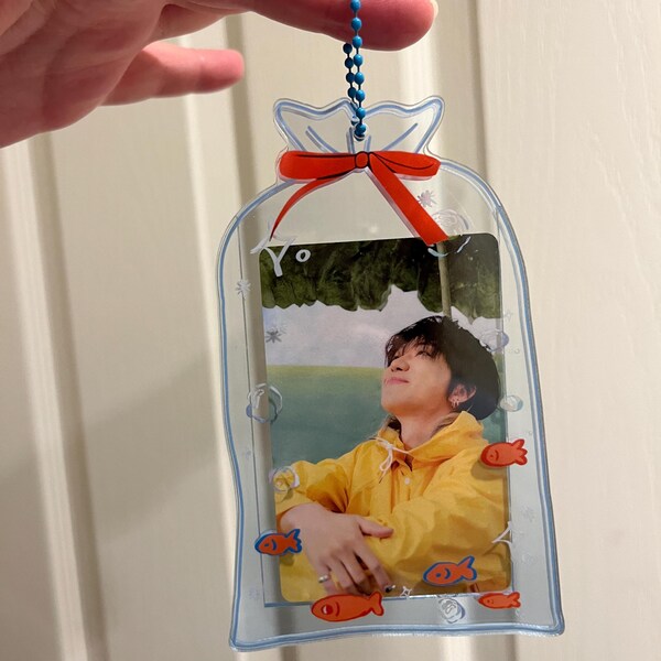 Goldfish Photo Card Holder | Acrylic Pc Keychain - Etsy