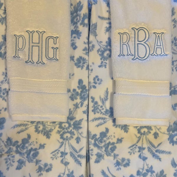 Fishtail Monogram 2 Color Embroidery Font, 5 Sizes 8 Formats + BX ...