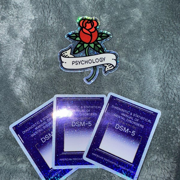 DSM Psychology Glitter Sticker, Clinical Psychology, Psychiatry, Gift ...