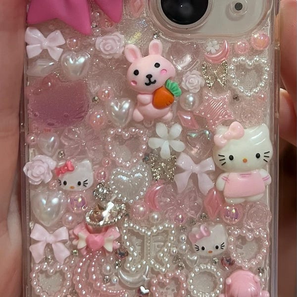 Custom Hello Kitty Phone Case // Personalised Charm Phone Case for All ...