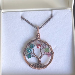 Ruby Tree of Life Necklace Silver Red Wire Wrapped Pendant - Etsy