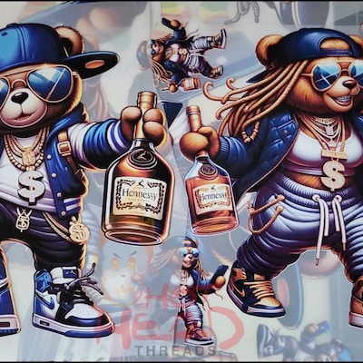 Hip Hop Teddy Bear Graffiti Cartoon Dready Bear Digital Download PNG ...