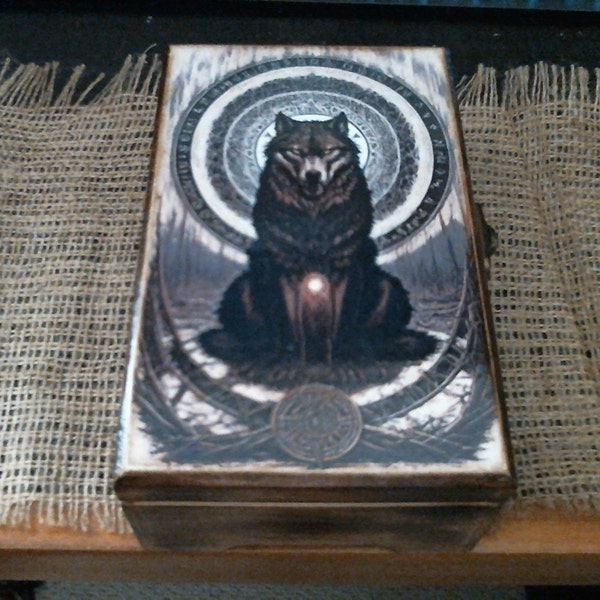 Personalized Tarot Card Box Moon Wooden Keepsake Box Sun Tarot Card ...