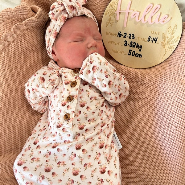 Birth Announcement Sign Personalised Baby Plaque Birth Plaque Newborn ...