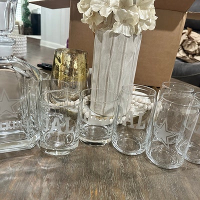 Chicago Etched Glass Gift Set 4 Double Rocks Glasses - Etsy