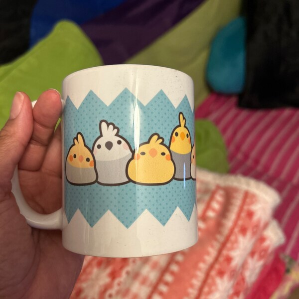 Squishy Birbs Mug ( Cockatiel / Budgie / Lovebird ) - Etsy