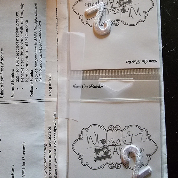 1" - White Block Numbers - Iron on Applique/embroidered Patch - Etsy