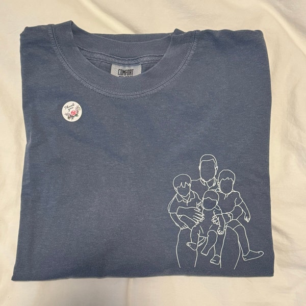 Custom Portrait Shirt, Comfort Colors Custom Portrait From Photo ...