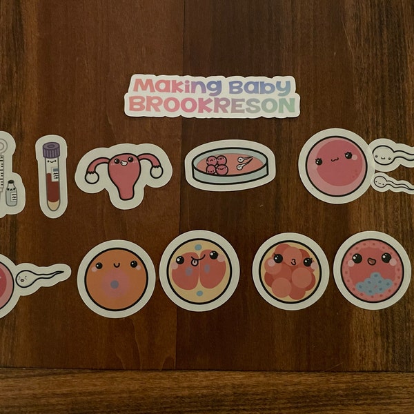 Cute IVF Fertility Sticker Set ~ Science Kawaii In-vitro Fertilization ...