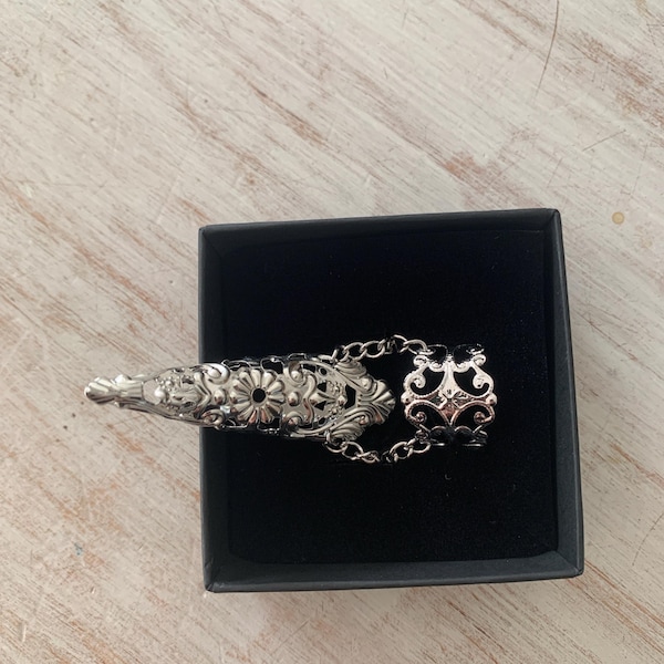 Full Hand Armor "alik" Gothic Finger Claws - Dark Nail - Dark Jewelry ...
