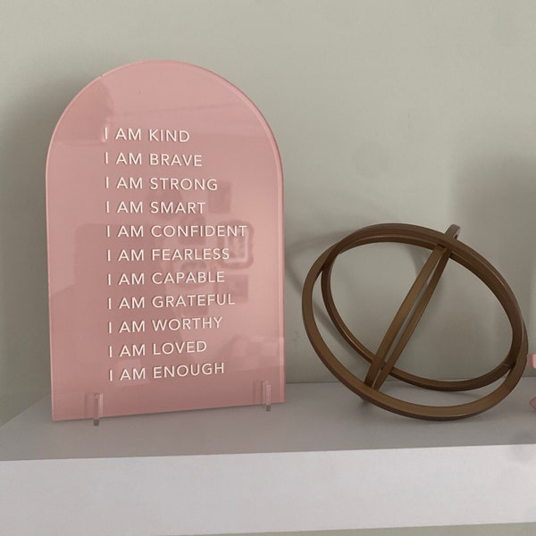 Acrylic Affirmation Sign for Kids, Kids Affirmations, Personalized ...