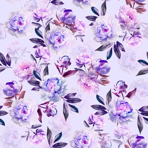 Purple and Gold Floral Digital Paper Lavender and Gold - Etsy