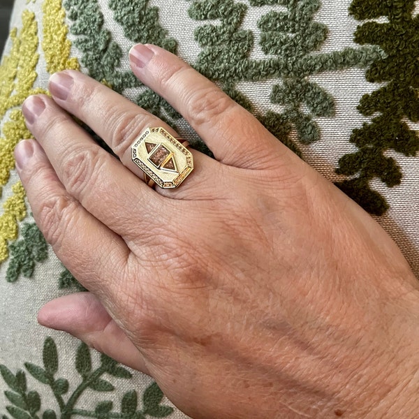 Three Stone Ring, Cancer Awareness, Breast Cancer Gift, Cancer Survivor ...