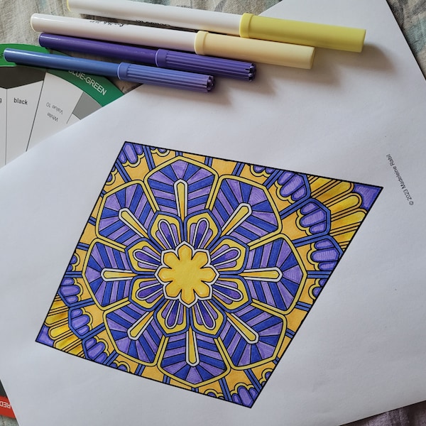 Cross Designs: 10 Mindfulness Coloring Pages for Inner Peace, PDF Files ...