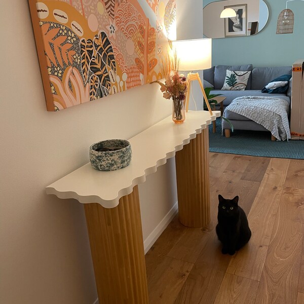Wooden Peanut Shaped Desk/console/hall Table - Etsy