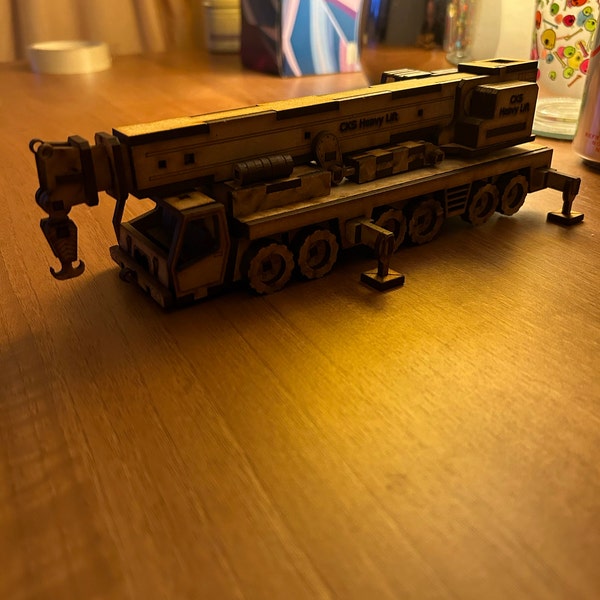 3D Crane Truck PUZZLE | Heavy Lift Crane Puzzle | 3mm MDF Wood Puzzle ...