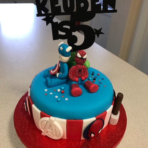 Birthday Personalised Cake Topper for Kids Girls Boys Custom Cake ...