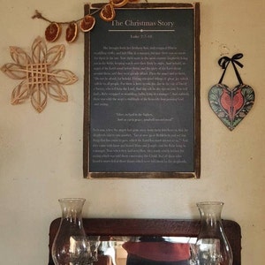 The Christmas Story Sign Christmas Wood Sign Holiday Signs Book Page ...