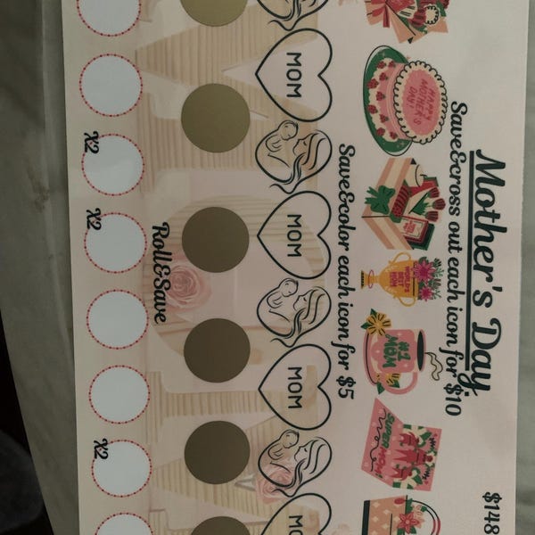 4-in-1 Father's Day Scratch off Savings Challenge - Etsy
