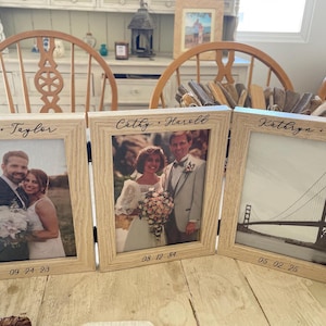 Custom Triple Picture Frame Custom Engraved Frame Customized Picture ...