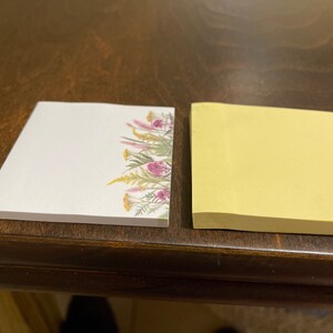 Sticky Notes in Botanical Designs Tulips, Ferns, Daffodils Botanical ...