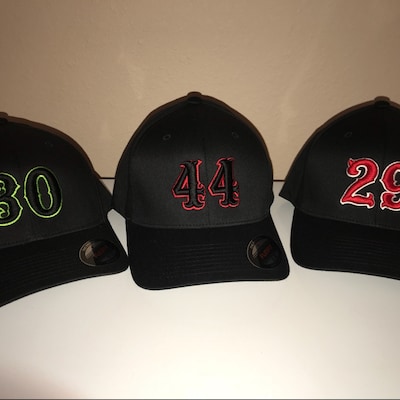 Free Personalization, 3D Numbers Puffed Out Numbers Hat, Firefighter ...