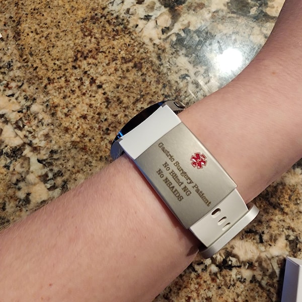 Personalized ID Tag for Watch Band, Engraved Medical ID Tag for Apple ...