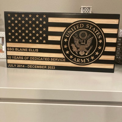 Personalized Wood Engraved Military Wall Plaques, Army, Navy, Coast ...