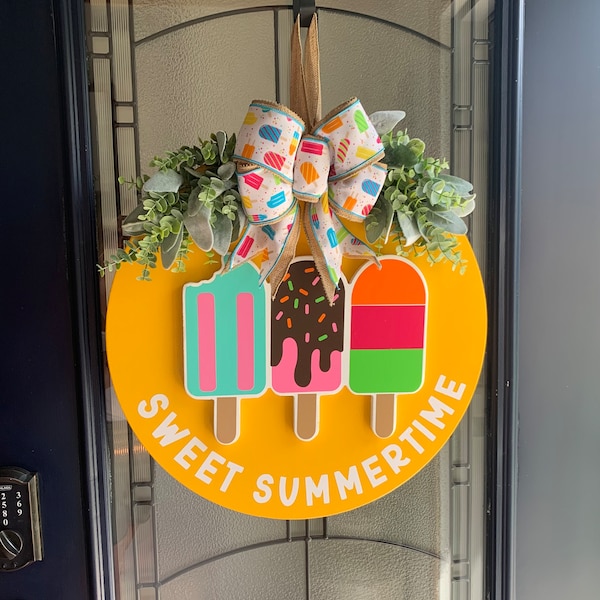 Summer Front Door Decor | Popsicle | Summer Wreath | Sweet Summer Time ...