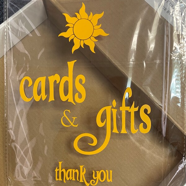 Gifts and Cards Tangled Sign | Tangled Birthday| Tangled Wedding ...