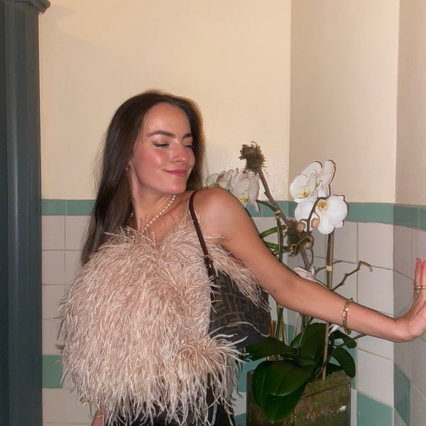 Gina Neon Green Feathers Top, Cocktail Dress for Women,graduation Gift ...