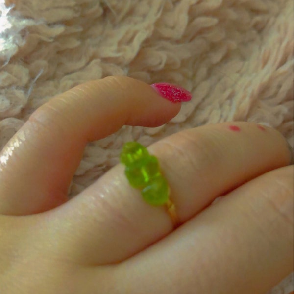 Dainty, Sweet Peridot Ring Made to Order, Sterling Silver Peridot Ring ...