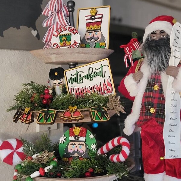 Nutcracker Tiered Tray Set | Christmas Tiered Tray Set | Set of 6 | DIY ...