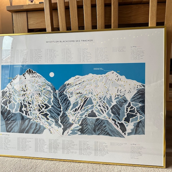 Fernie Alpine Resort Trail Track Map POSTER - Ski Map Wall Art Canada ...