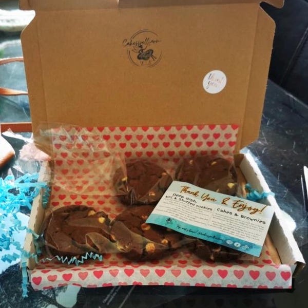 NYC Style Cookies, Letterbox Friendly Cookies, 6 Thick Cookies, Postal ...