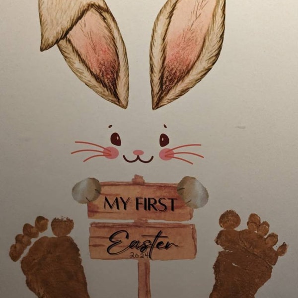 Printable Baby Footprint Poem Keepsake, Minimalist Baby Footprint Wall ...