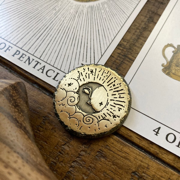 Celestial Brass D2/fate Coin: for Fortune Telling, Divination, Augury ...