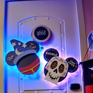 Coco Mickey Disney Cruise Line Wooden Door Magnet With LED Lights, Day ...