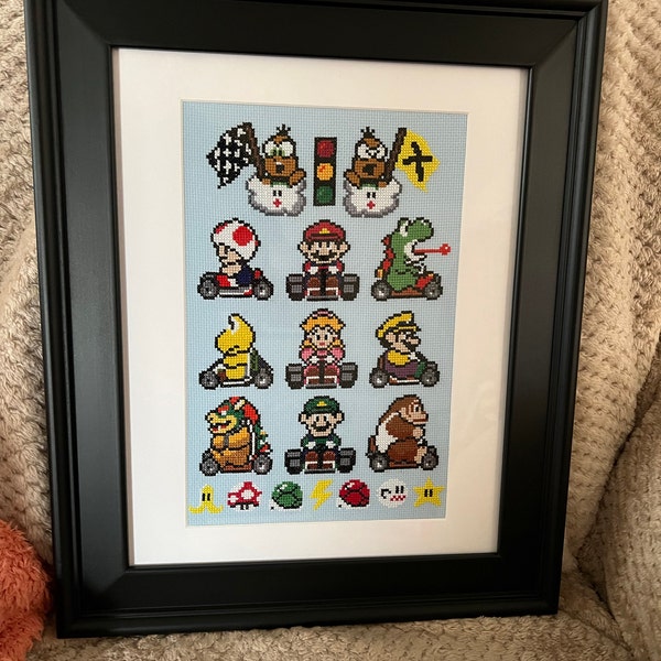 Mario Kart Cross Stitch Pattern - Etsy