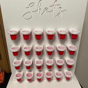 Shot Wall Shot Stand Shots Wall Various Size Options. White - Etsy