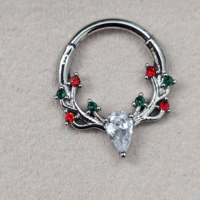 14K Gold Black Nose Ring Set 20g/2mm Nose Stud/cz Gemstone Nose Stud ...