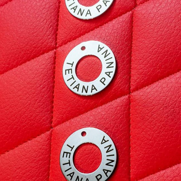 Your Name Custom Laser Engraved Stainless Steel Washer 30mm Charm EB28E ...