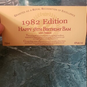 Birthday Custom Label, 1738 Cognac Custom Label, Personalized Cognac ...