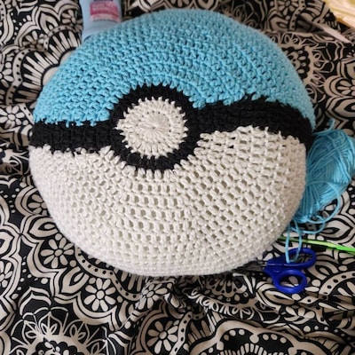 Pikachu & Pokeball Throw Pillow Set Crochet Pattern - Etsy