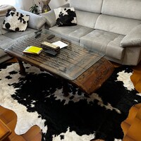Patchwork Cowhide Rugs Squares Patchwork Cowhide Rug White to Dark ...