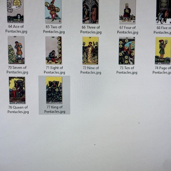 Borderless Rider Waite Smith Full Tarot Deck 78 Cards Instant Download ...