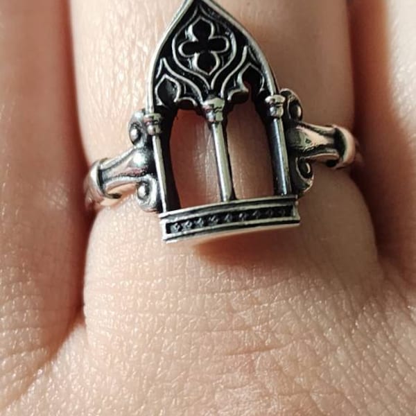 Cathedral Door Ring Church Window Ring Gothic Cathedral Ring Silver 925 ...